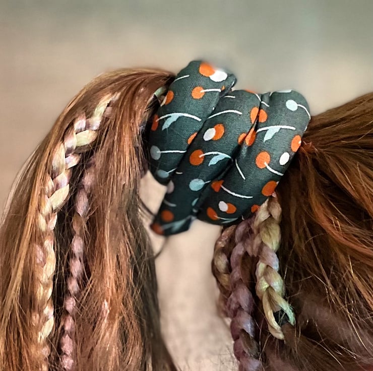 Green Spiral locks Bendable hair accessories fo... - Folksy