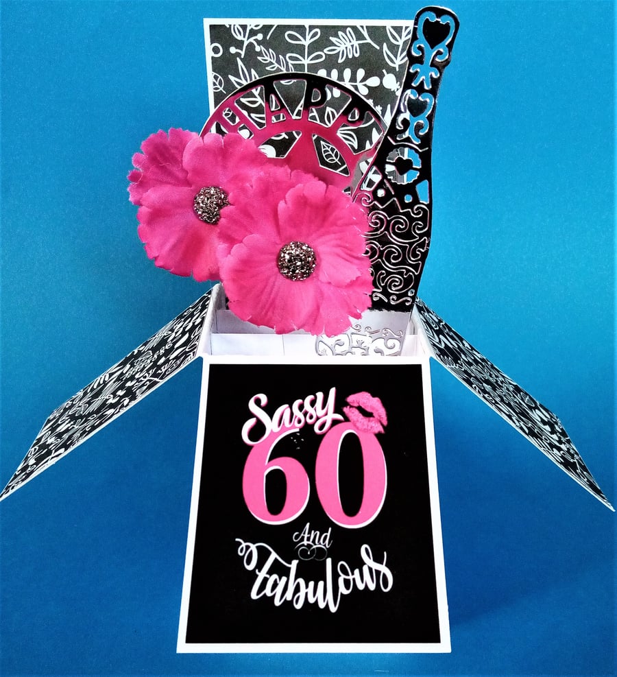 Ladies 60th Birthday Card - Folksy