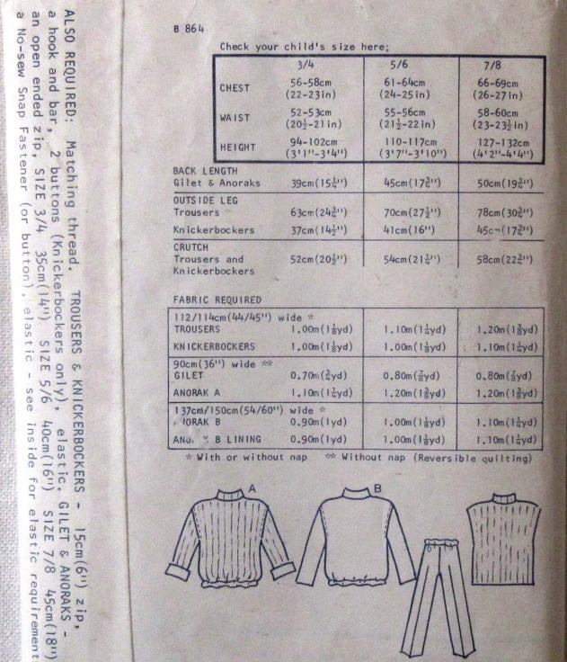 A multi-size sewing pattern for child's trouser... - Folksy