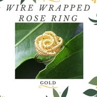 JEWELLERY MAKING WIRE WRAPPED ROSE RING KIT - G... - Folksy