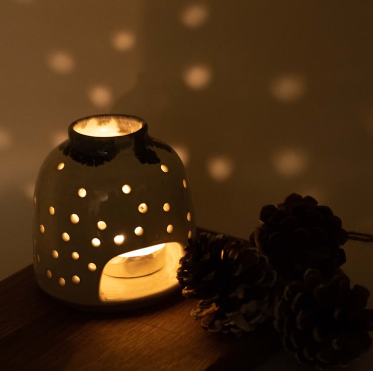 Ceramic Luminaire Tea light Holder - Folksy