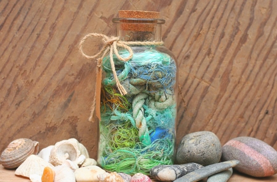 Flotsam and Jetsam,Beach finds In A Jar,Table D... - Folksy