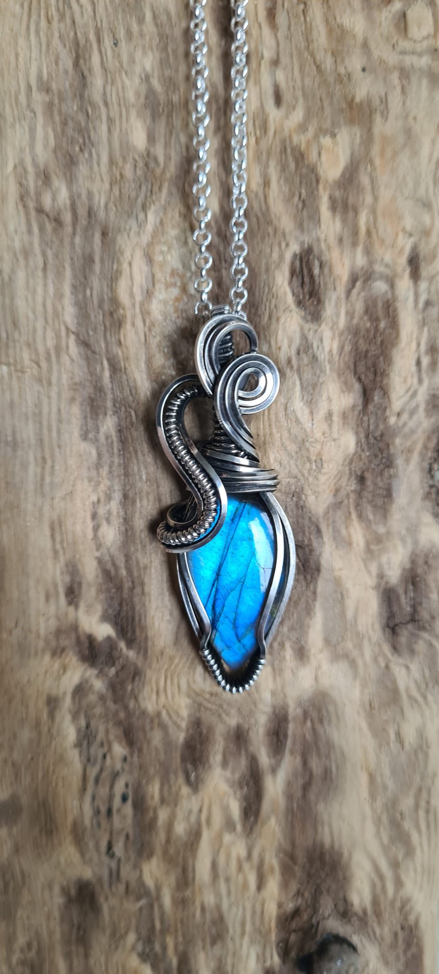 Handmade Natural Blue Labradorite & 925 Sil... - Folksy