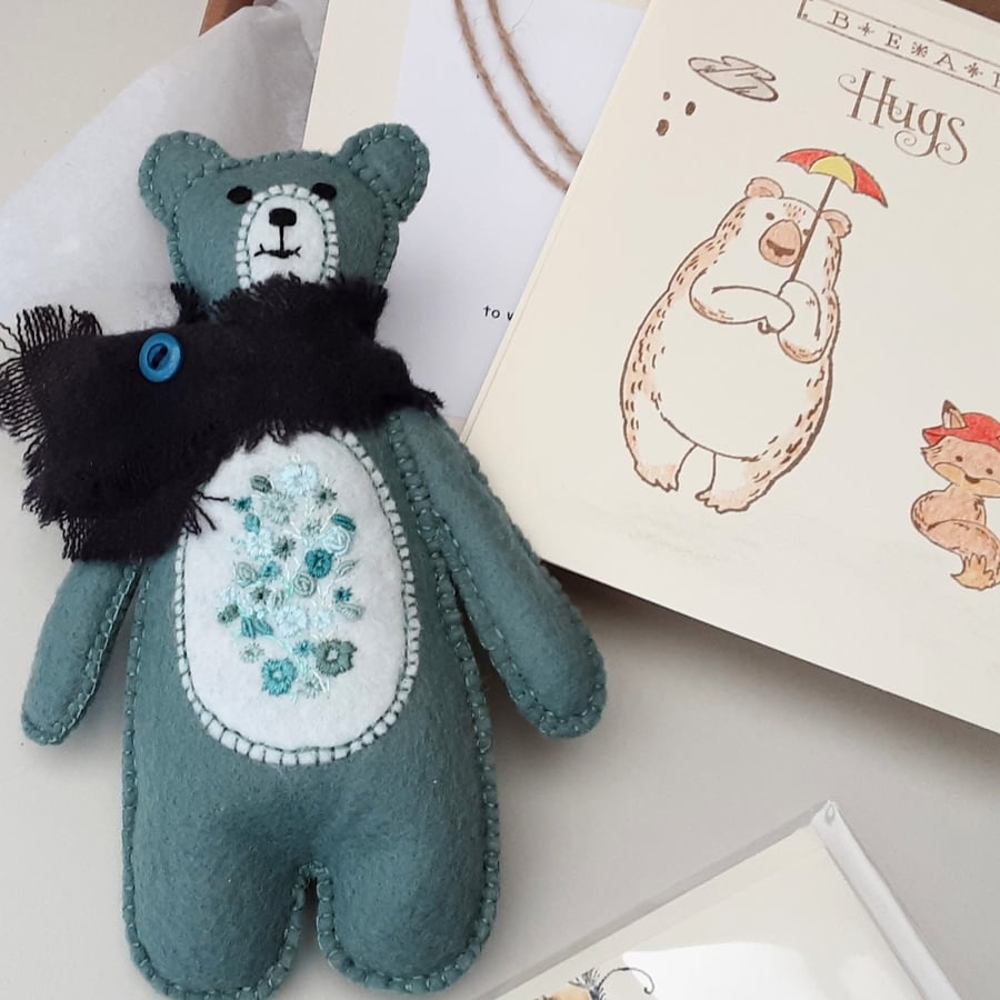 Hug in a box teddy bear letterbox gift,sending ... - Folksy