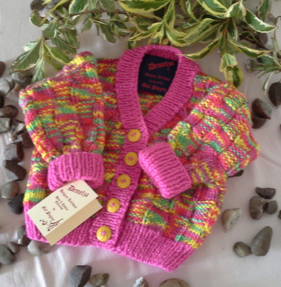 Spring Baby Girls Cardigan 0-6 months size - Folksy