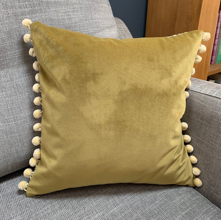 Sanderson Fitzroy linen and velvet cushion cover - Folksy