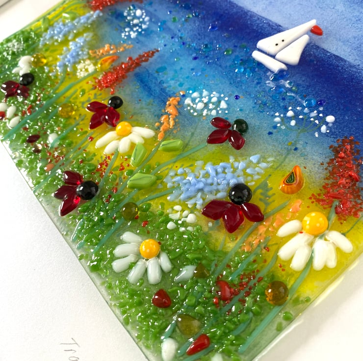 Seascape in fused glass - Folksy