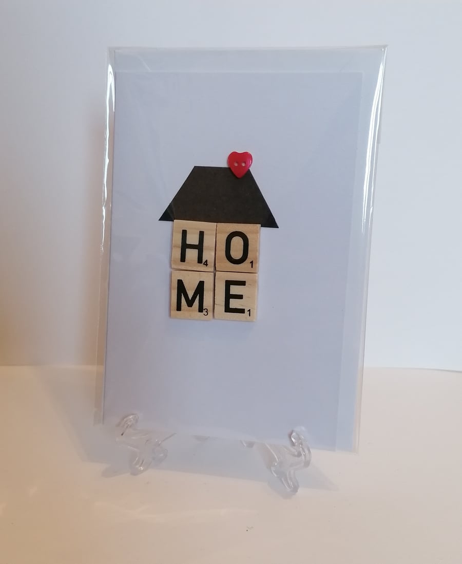 Scrabble New Home Handmade greetings card - Folksy