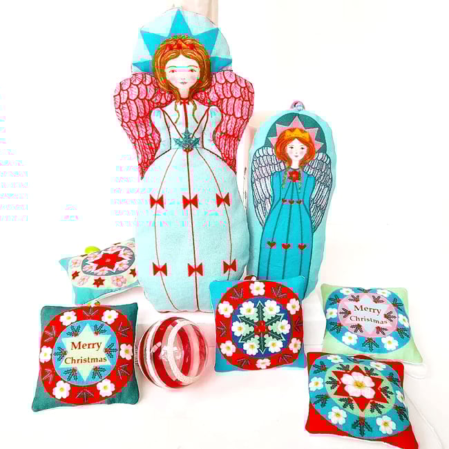 Christmas Angel Fabric Panel - Folksy