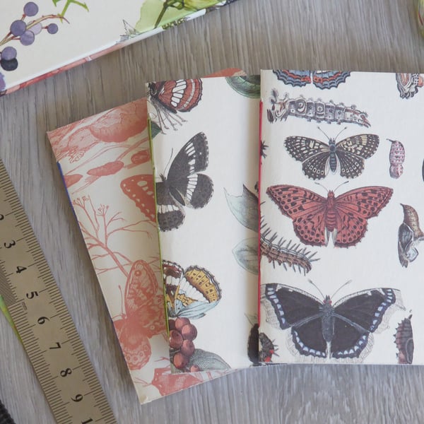 Set of three handbound small A7 notebooks with ... - Folksy