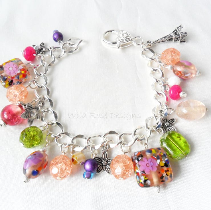 'Springtime' charm bracelet - Sale item! - Folksy
