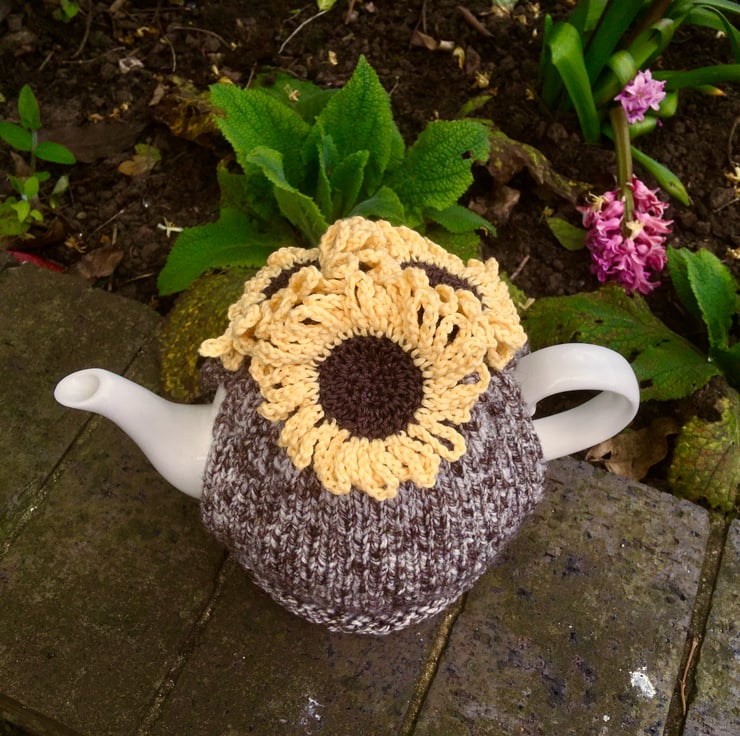 Sunflower Tea Cosy, Summer Flower Tea Cozy - Folksy
