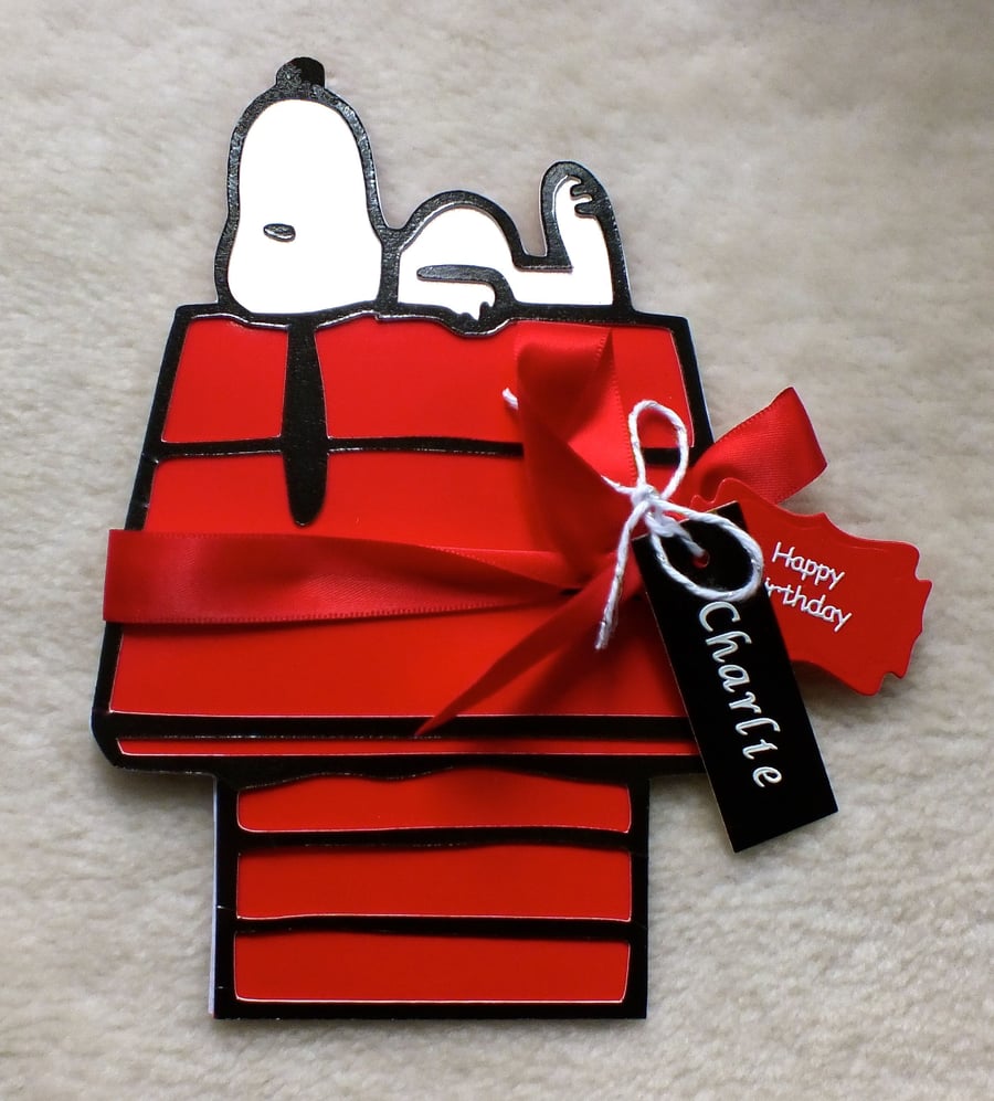 Handmade Personalised Snoopy Birthday Card - Folksy