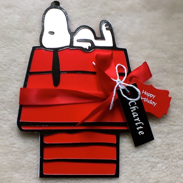 Handmade Personalised Snoopy Birthday Card - Folksy