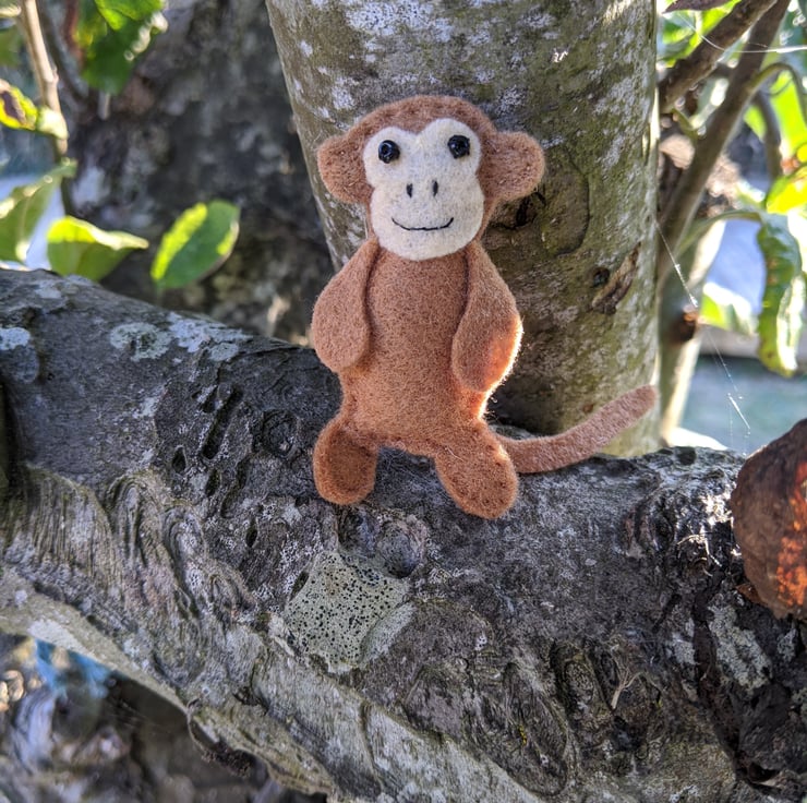 Monkey, hug in a box, monkey gift, sending hugs... - Folksy