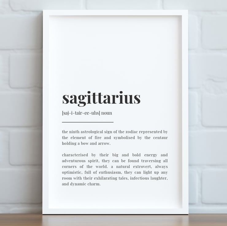 SAGITTARIUS DEFINITION PRINT, Astrology Gift, S... - Folksy
