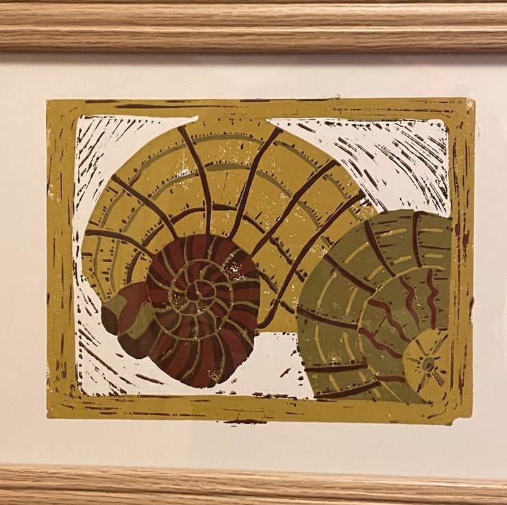Shells - Lino Print, Original Print - Folksy