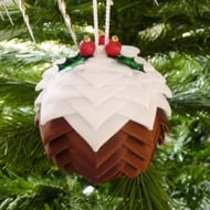 Christmas Pudding Hanging Decoration - Folksy