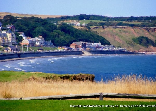 ACEO Exclusive Collector Art - View Across Filey - Folksy