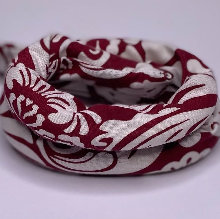 Bandana Red Spiral locks Bendable hair accessor... - Folksy