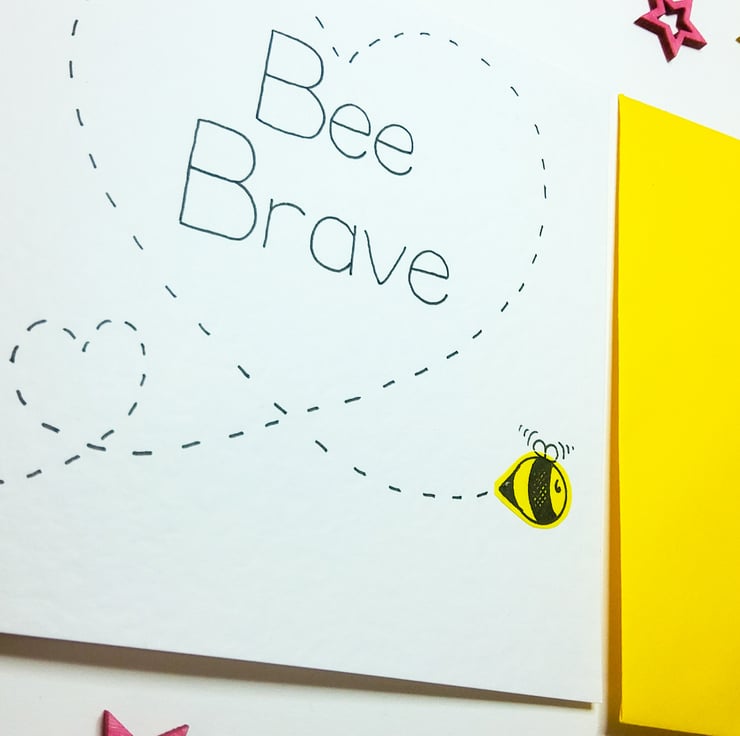 Bee PACK 4x Handmade cards Bee Amazing - Confid... - Folksy