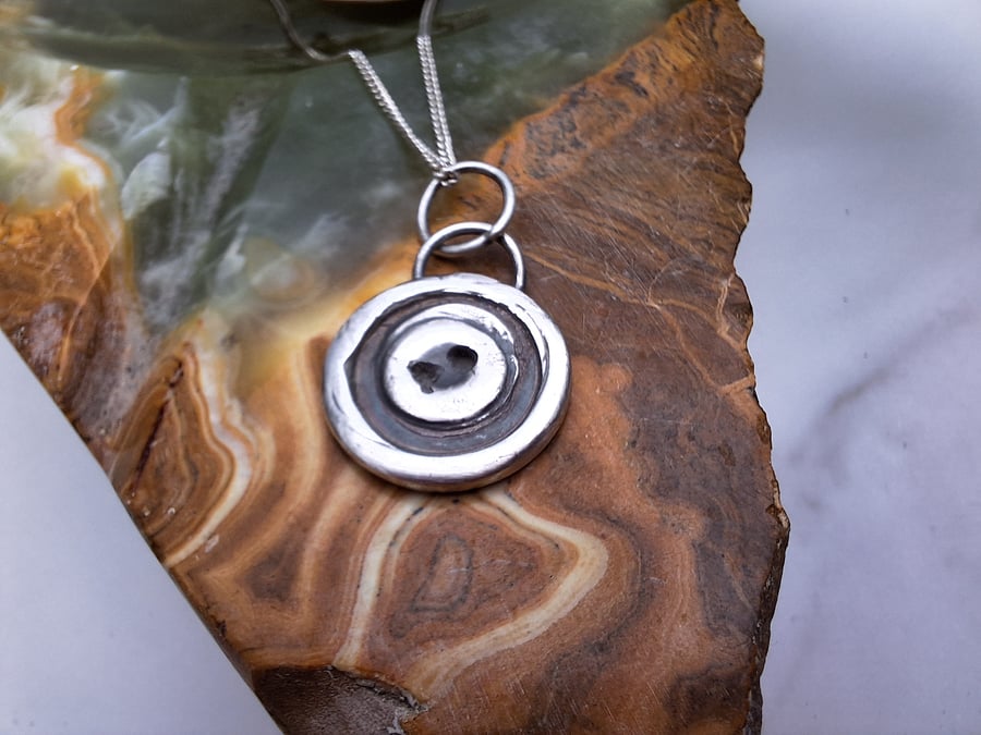 Silver Vintage Handmade Button Charm, sewing gi... - Folksy