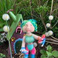 Needle Felted Troll Art Doll, handmade doll, po... - Folksy