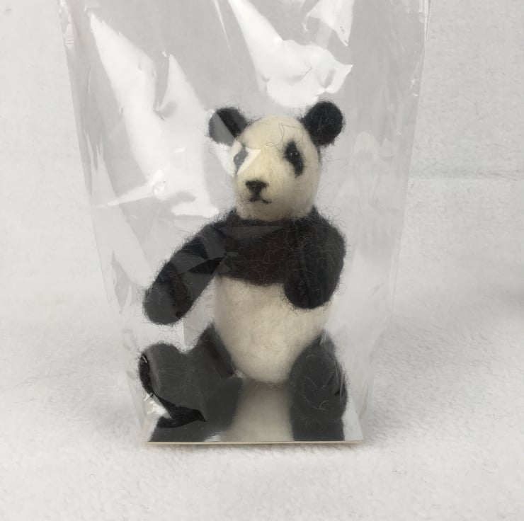 Needle felted collectable panda teddy bear - Folksy