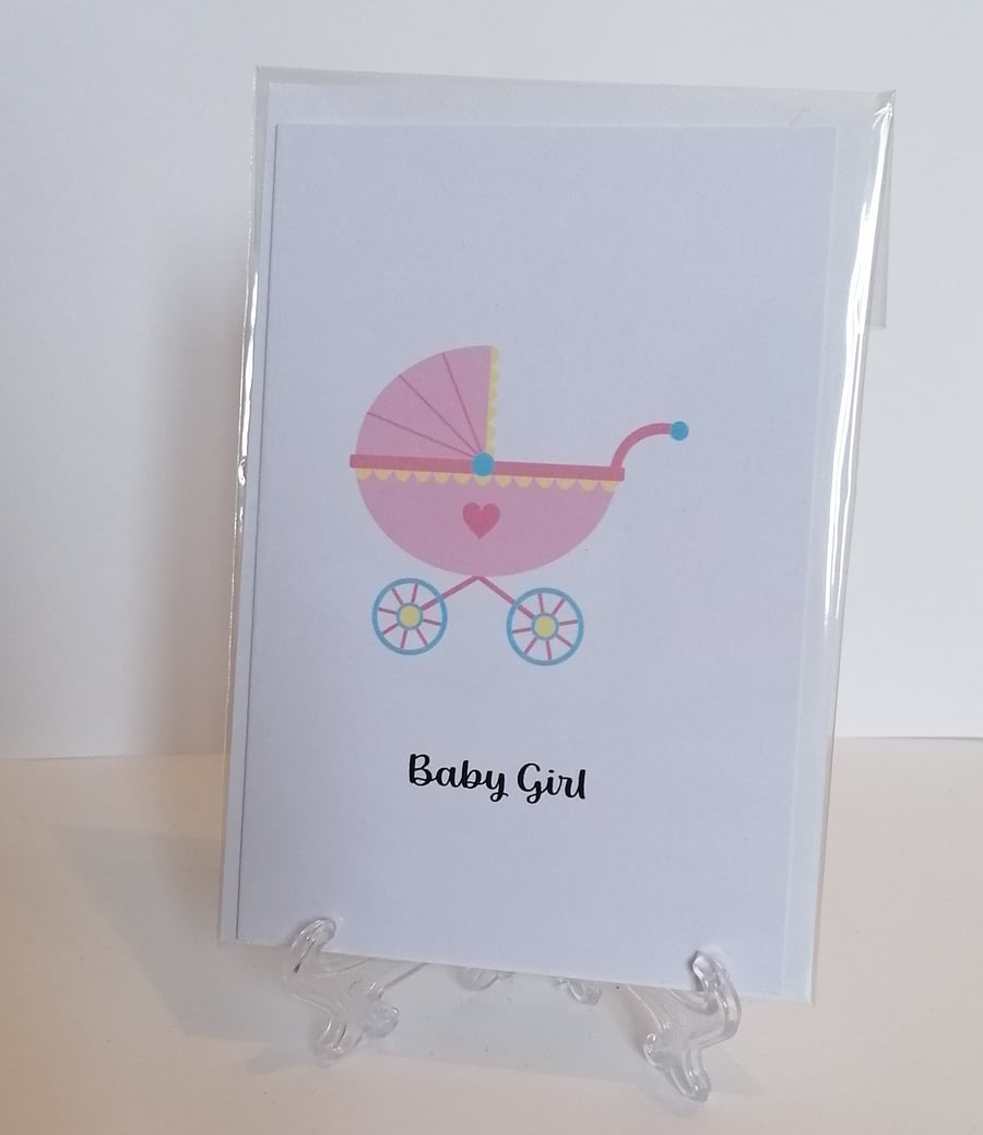 Baby girl greetings card - Folksy