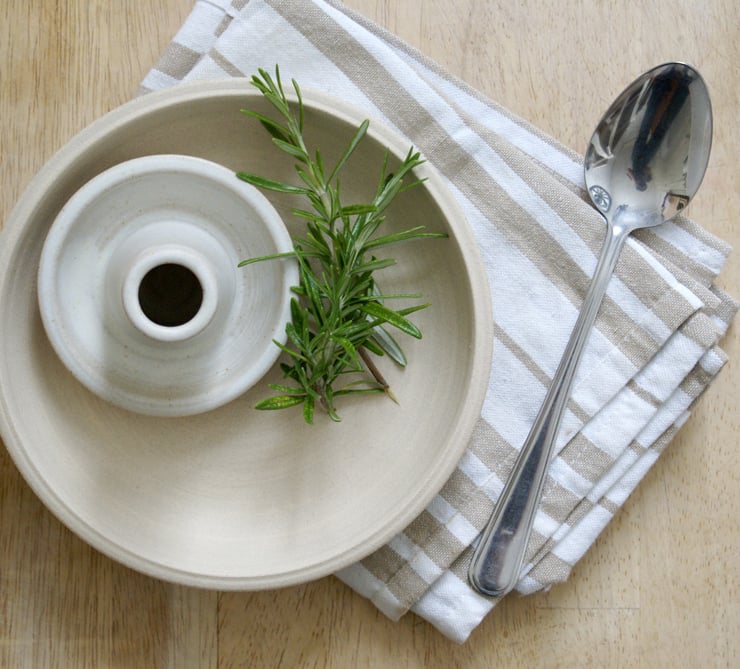 Flat mortar and pestle handmade stoneware potte... - Folksy