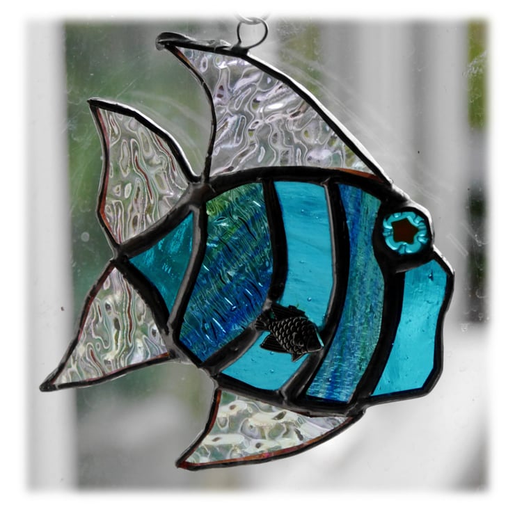 Tropical Fish Suncatcher Stained Glass Handmade... - Folksy