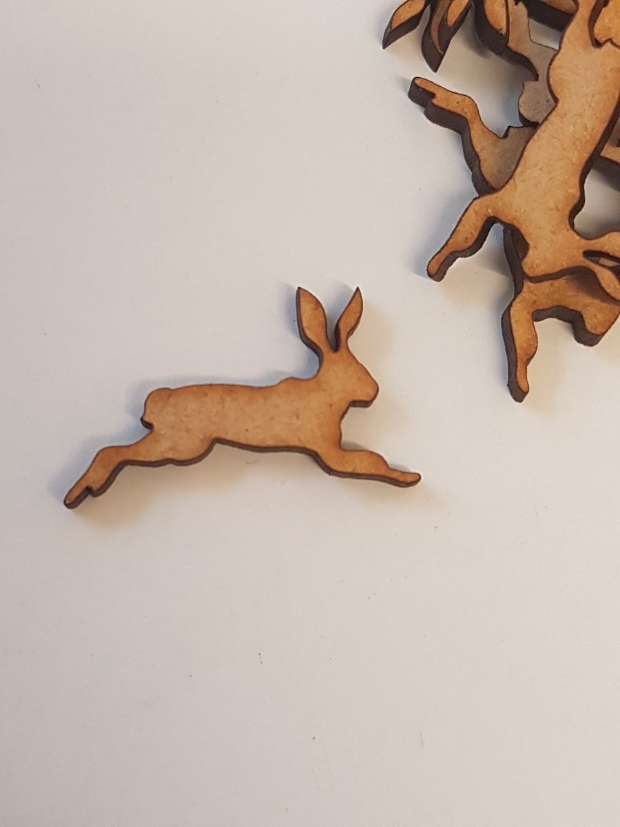 MDF Hare Bunny Rabbit C 3cm - 40 x Laser cut wo... - Folksy
