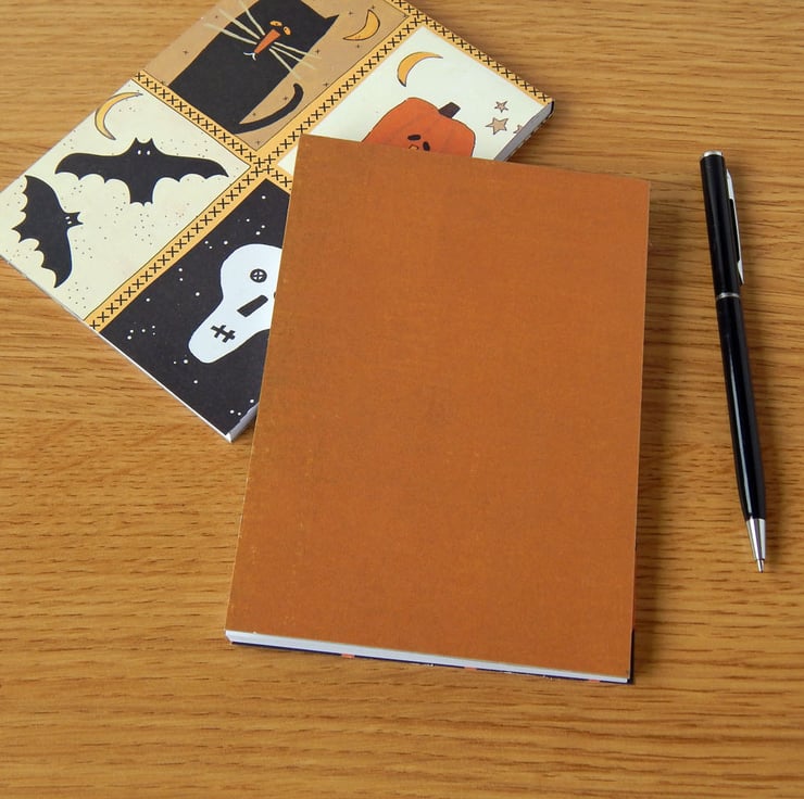 Halloween Patchwork Notebook, Pumpkin, Ghost, ... - Folksy