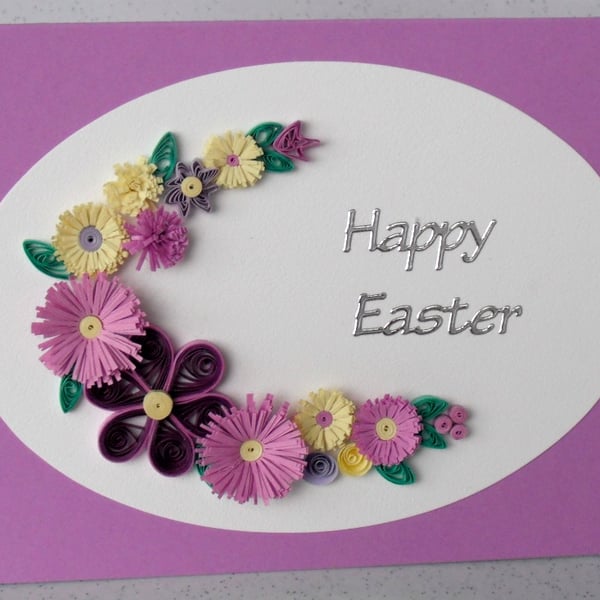 Quilled Easter greeting card, with paper quilli... - Folksy