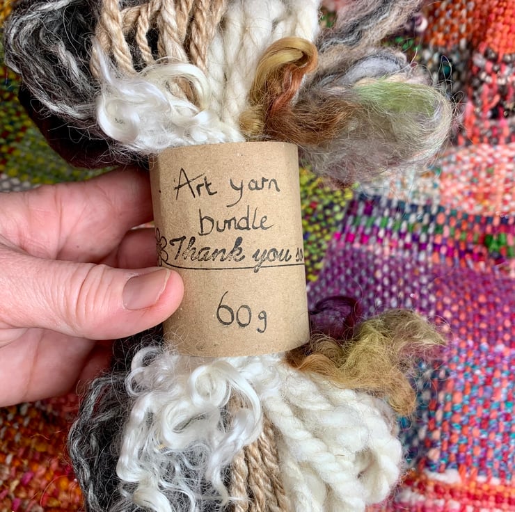Hand spun bundle of yarns. Wool, crafts, weaving. - Folksy