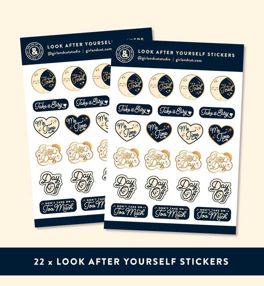 Self Care Planner Stickers, Look After Yourself... - Folksy