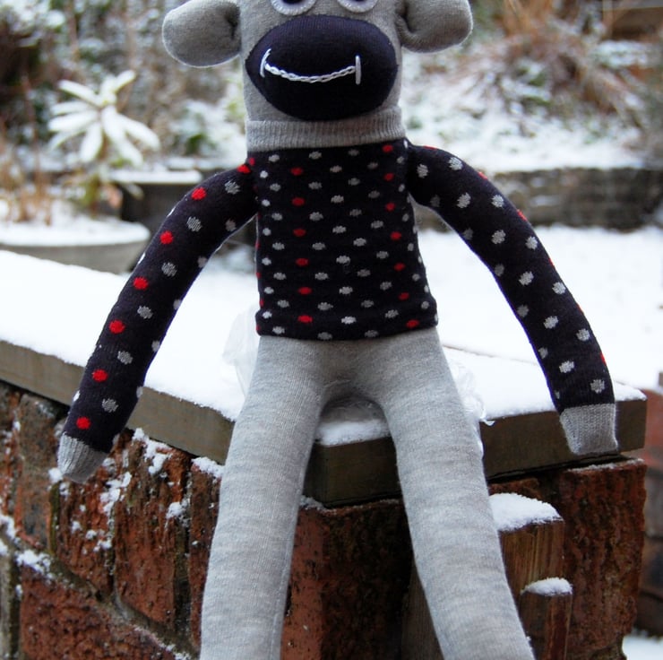 Sock Monkey - Billy - Folksy