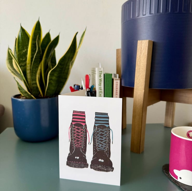 Docs and Odd Socks : Blank Greetings Card from ... - Folksy