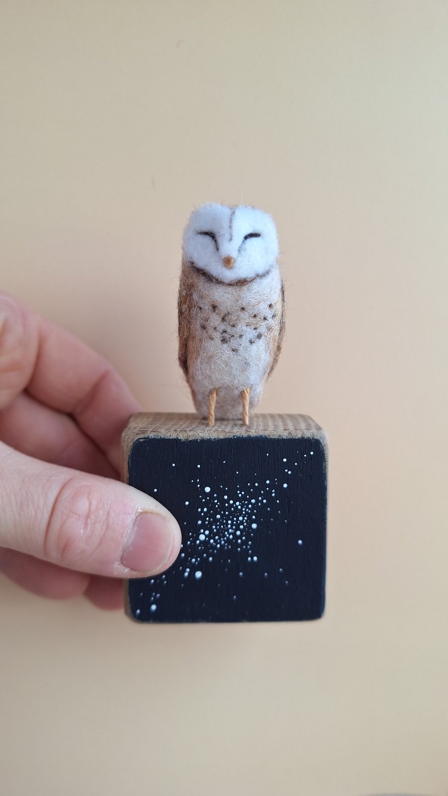 Oak Block - Barn Owl - Folksy