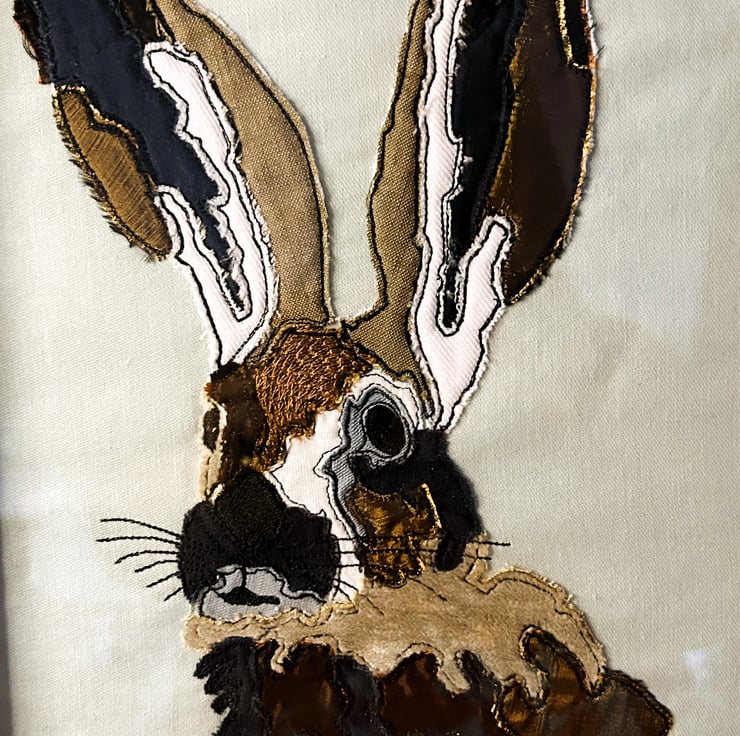 Applique Hare - Folksy