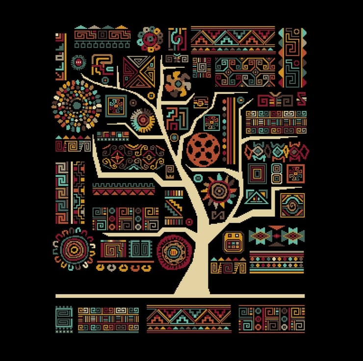 159 - African Aztec Inka Tribal Tree of Life - ... - Folksy