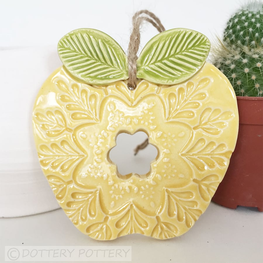 Ceramic Apple decoration Thank You Teacher Gift... - Folksy