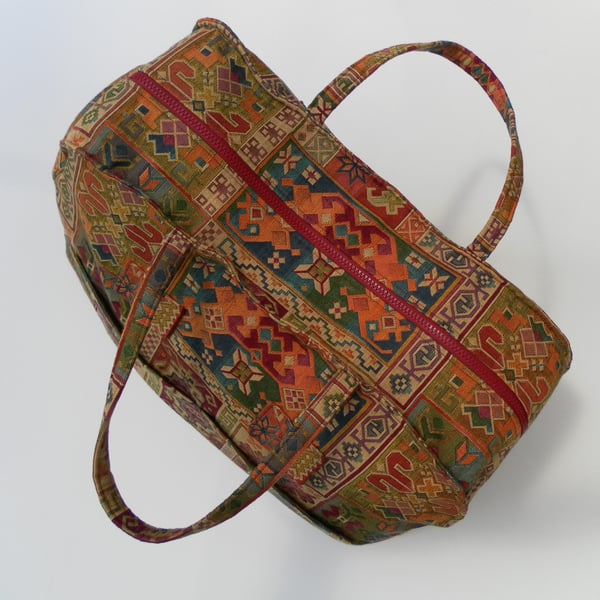 Carpet Bag, Over-sized Shoulder Bag, Weekend Ba... - Folksy