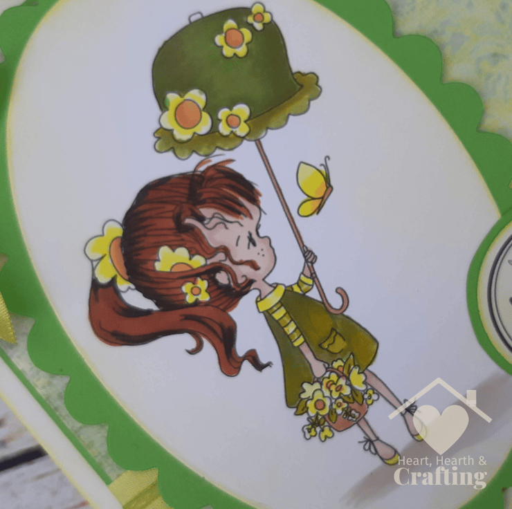 Bright and Cheerful Cute Girl Greeting Card - Folksy