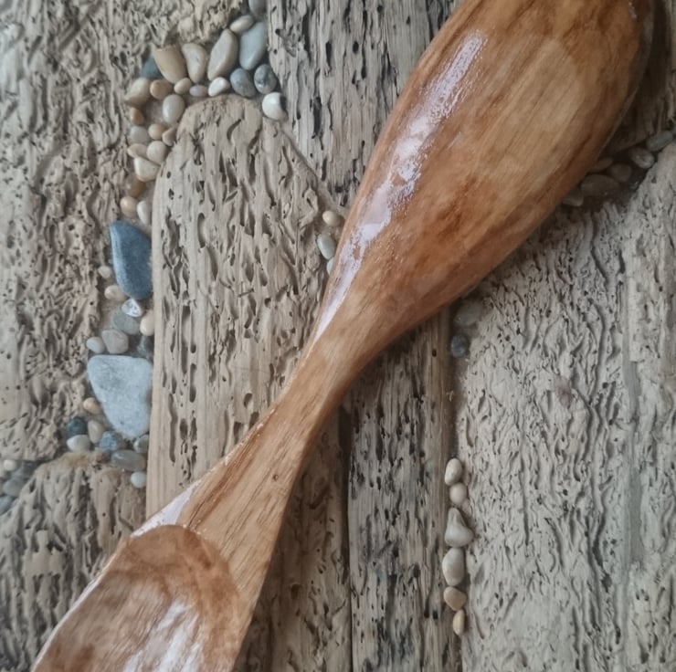 Ash double ended spoon - Folksy
