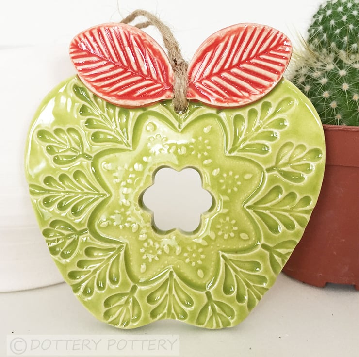 Ceramic Apple decoration Thank You Teacher Gift... - Folksy