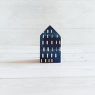 Miniature Wooden House, Little Blue House - Folksy