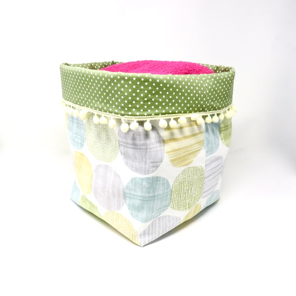 Extra large fabric storage tub - Folksy