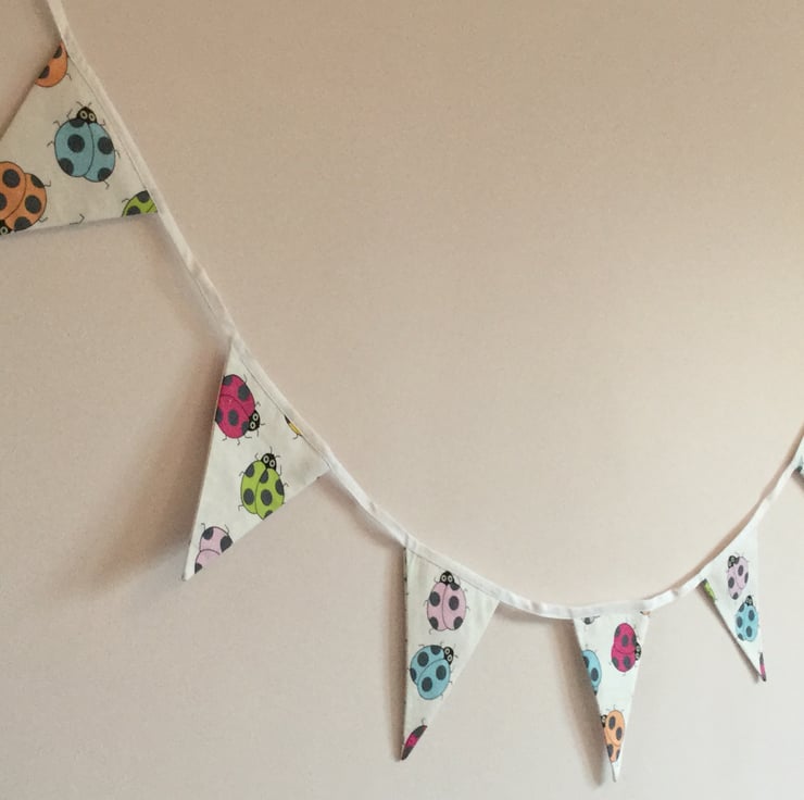 Bunting, Ladybird, Kids room, Home decor, Handm... - Folksy