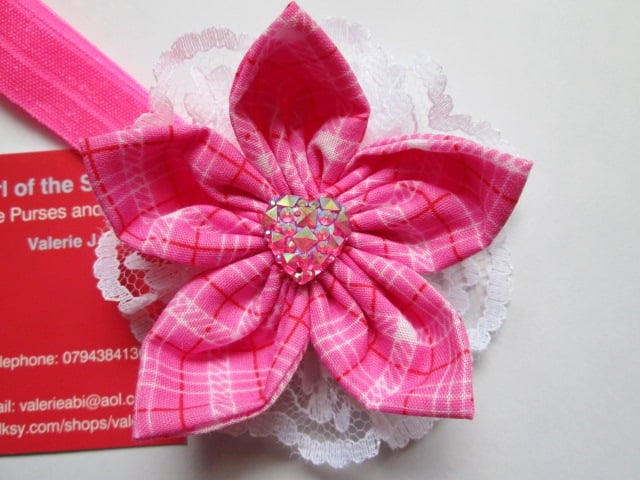Flower hair band - Folksy